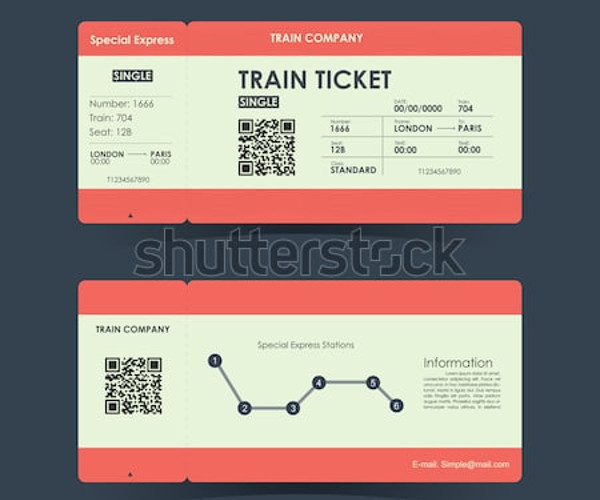 15 Train Ticket Templates In AI Word Pages PSD Publisher