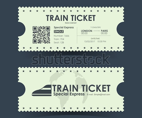 15 Train Ticket Templates In AI Word Pages PSD Publisher