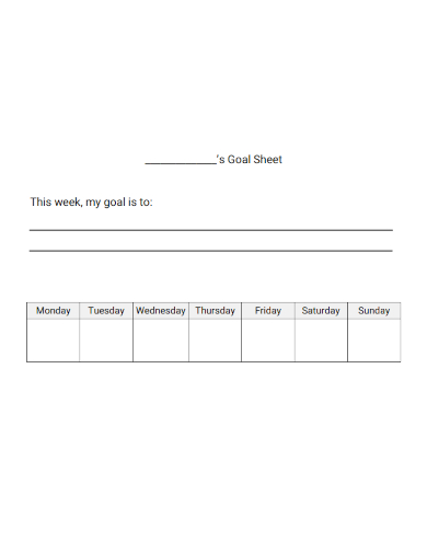 18+ Goal Sheet Templates - Google Docs, MS Word, Pages Google Sheets ...