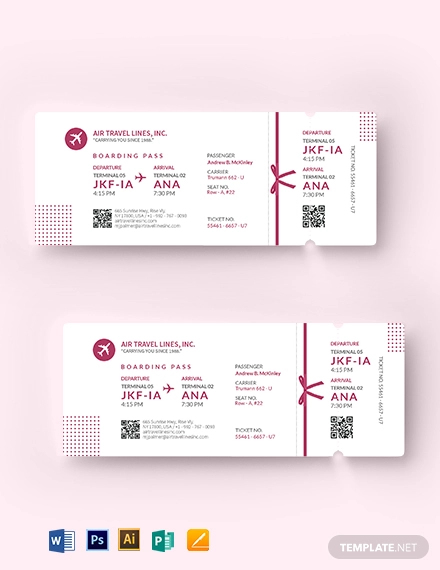 19+ Best Travel Ticket Templates - PSD, AI, Word