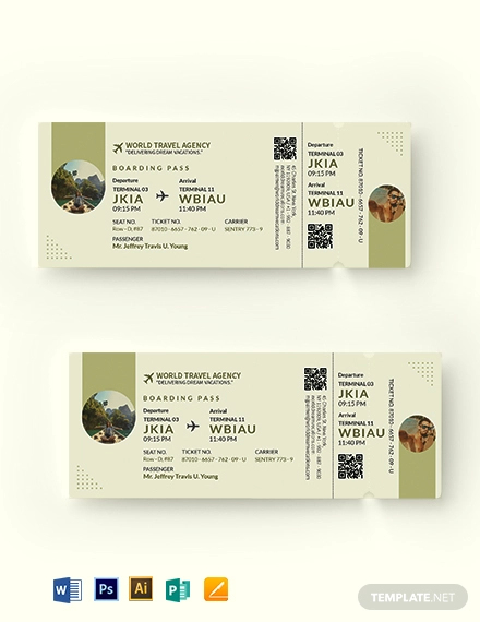19+ Best Travel Ticket Templates - PSD, AI, Word