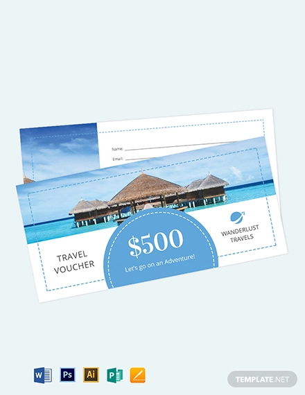 30 Travel Voucher Templates PSD Ai InDesign Word
