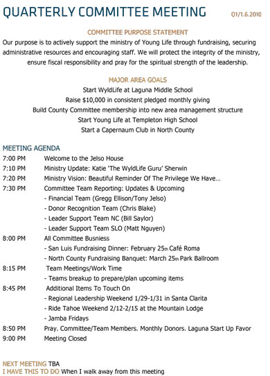 10+ Fundraising Meeting Agenda Templates - PDF, Word, Pages