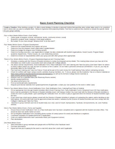 20+ Event Planning Checklist Templates in Google Docs | Word | Pages ...