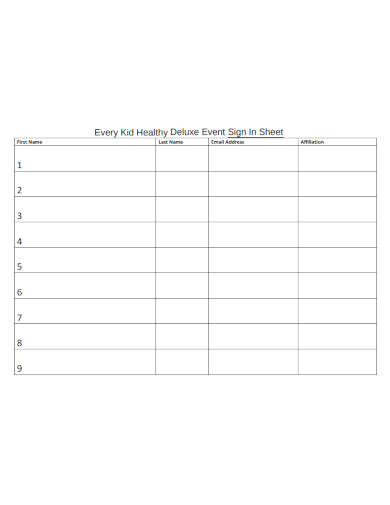 16+ Event Sign In Sheet Templates in Google Docs | Google Sheets | Word ...
