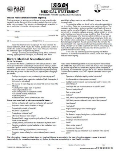 10+ Best Medical Questionnaire Templates - PDF