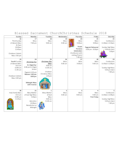 16+ Church Schedule Templates in PDF | DOC