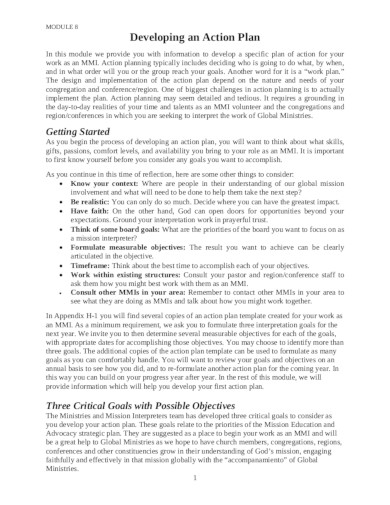 17+ Church Action Plan Templates - PDF