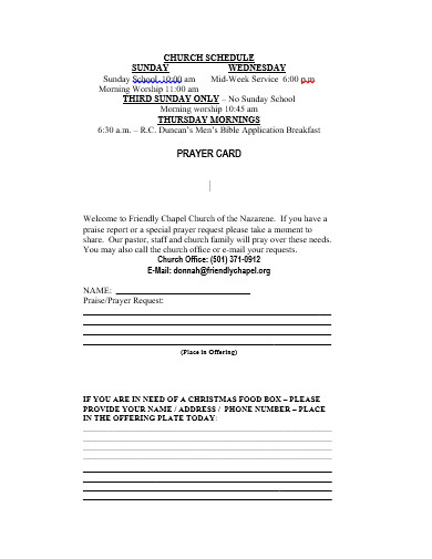16+ Church Schedule Templates in PDF | DOC