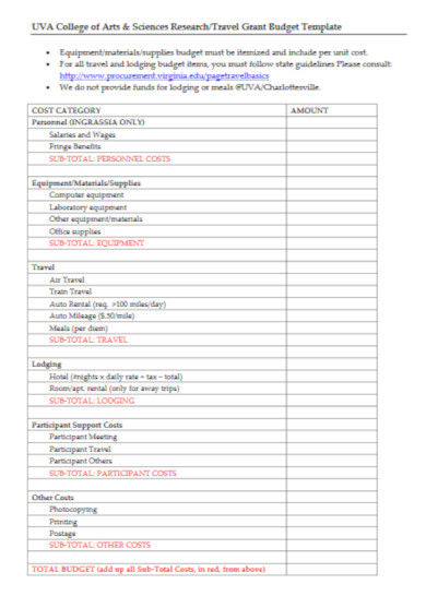 12+ College Budget Templates to Download - PDF, Excel, Word, Numbers ...