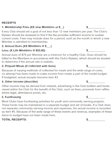 12+ Club Budget Templates - PDF