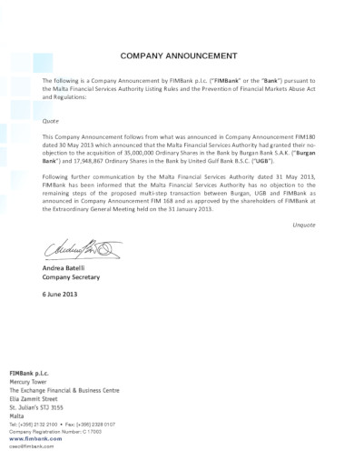 17+ Company Announcement Templates in PDF | XLS | DOC