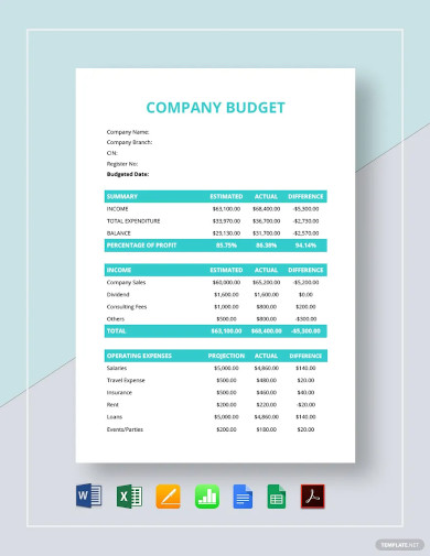 12+ Club Budget Templates - PDF