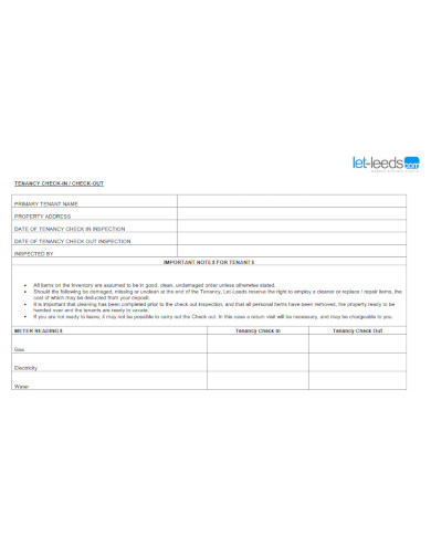 11+ Tenant Check Out Form Templates - Word, AI, PDF, Google Docs, Pages