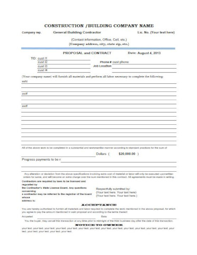 11 FREE Construction Project Proposal Templates PDF PSD Google Docs Word InDesign