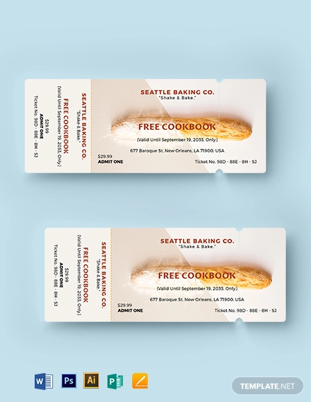 12 Best Food Ticket Templates AI Indesign Illustrator PSD MS 