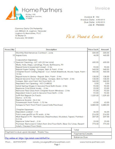 11+ Painting Invoice Templates - PDF, PSD, Google Docs, Word