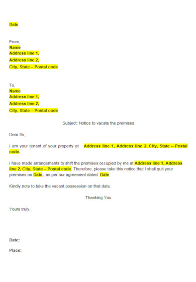 9+ Tenant Move Out Letter Templates - PDF, Google Doc, Word