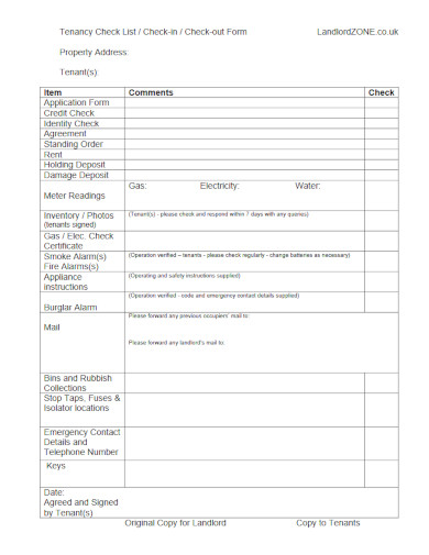 11+ Tenant Check Out Form Templates - Word, AI, PDF, Google Docs, Pages