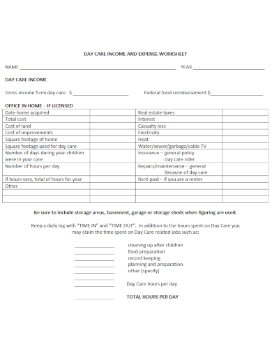 10+ Day Care Budget Templates - PDF