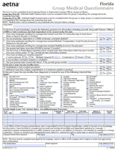 10+ Best Medical Questionnaire Templates - PDF