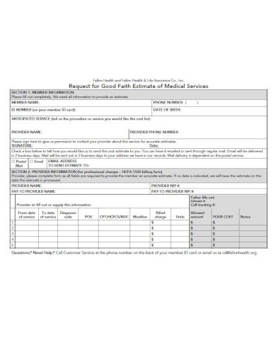 7+ Best Medical Estimate Templates - PDF