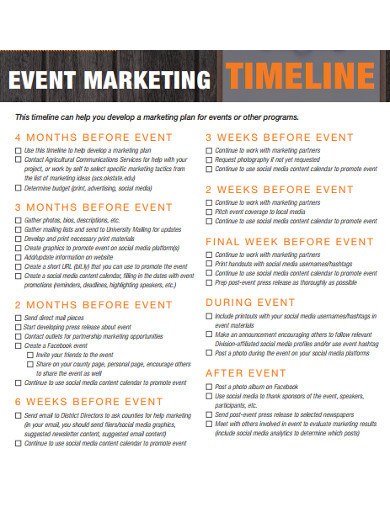 18+ Event Timeline Templates in Google Docs | Word | Pages | PPT | PDF