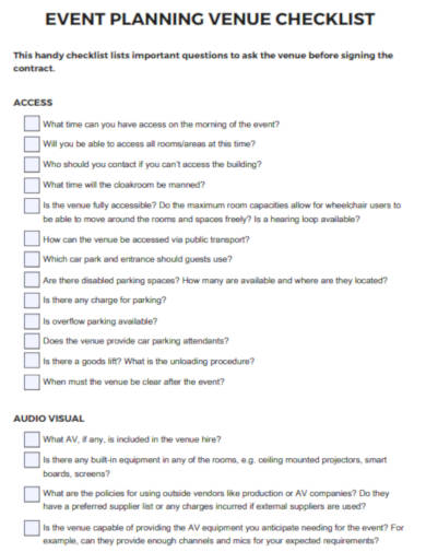 20+ Event Planning Checklist Templates in Google Docs | Word | Pages ...