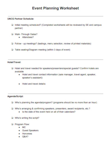 15+ Event Planning Worksheet Templates in Google Docs | Google Sheets ...