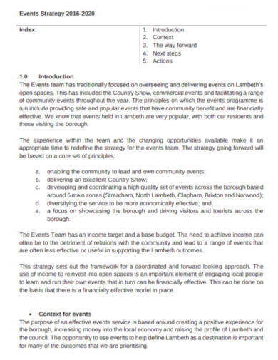 15 Event Strategy Templates In PDF