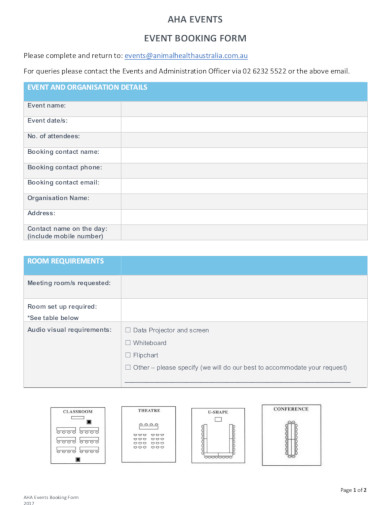 19+ Event Booking Form Templates in PDF | DOC