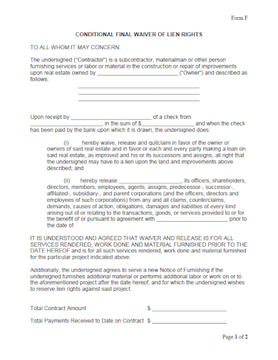 11+ Construction Release Form Templates - DOC, PDF