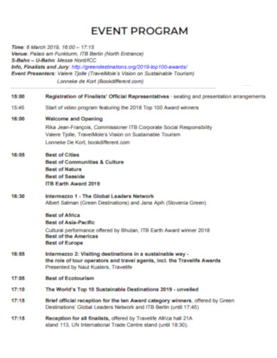 11+ Event Program Templates in Google Docs | AI | PSD | Word | Pages ...