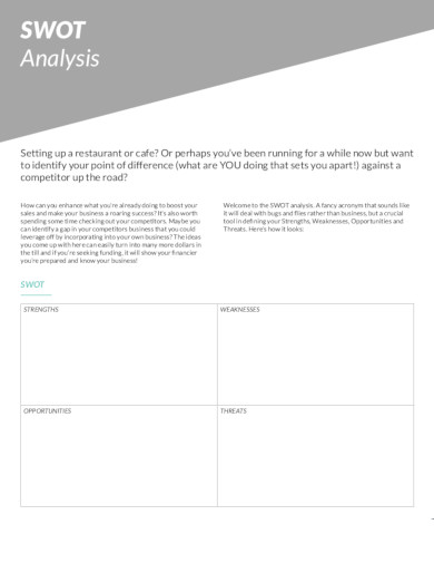 11+ Restaurant SWOT Analysis Templates - Google Docs, Word, Pages, PDF