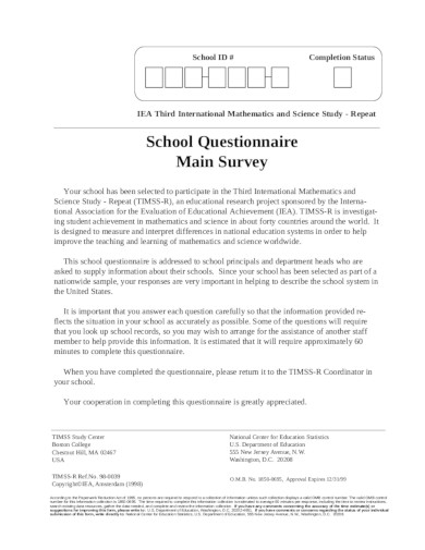 19+ School Survey Templates in PDF | XLS | DOC