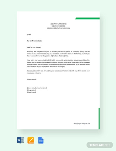 10+ Company Confirmation Letter Templates in Google Docs | Word | Pages ...