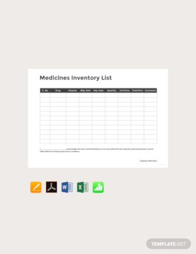 7+ Medical Supply Inventory List Templates - Google Docs, Word, Pages ...