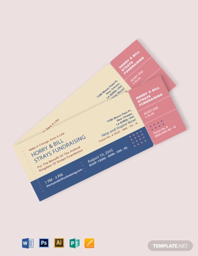 10 Fundraising Ticket Templates Word Pages PSD Publisher