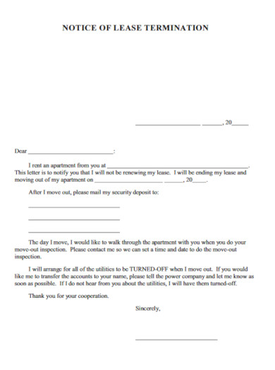 9+ Tenant Move Out Letter Templates - PDF, Google Doc, Word