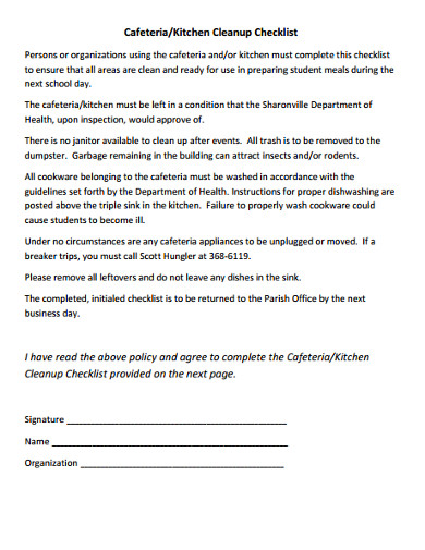 10+ Church Cleaning Checklist Templates in PDF