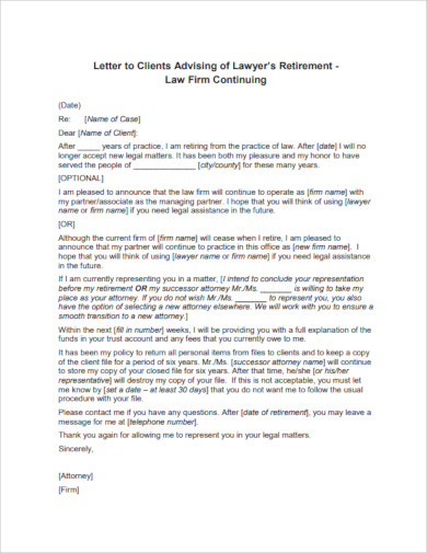 4+ Sample Retirement Letter to Clients - Free PDF, DOC