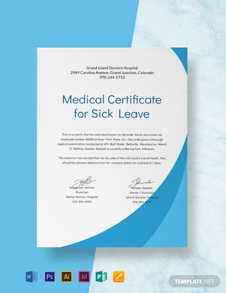 8+ Medical Leave Certificate Templates,Samples, Examples, Format - PDF ...