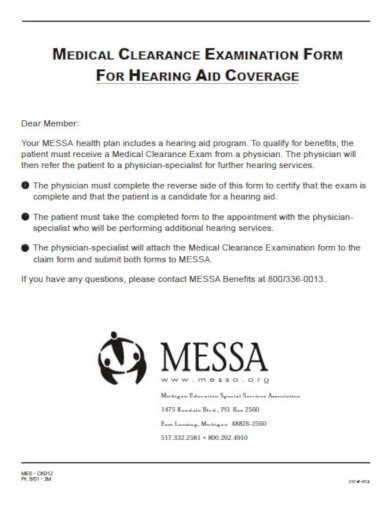 10+ Medical Clearance Letter Template - PDF