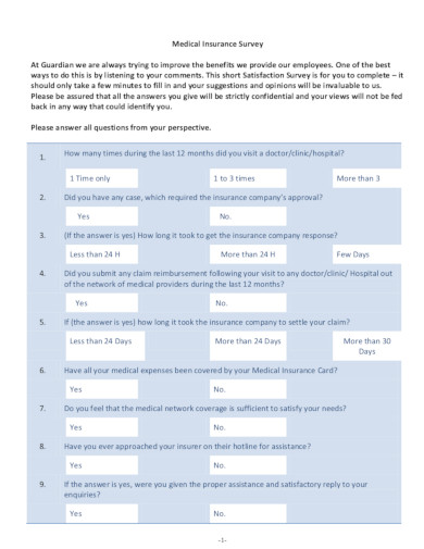 17+ Insurance Survey Templates in PDF | DOC | XLS