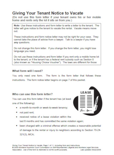 16+ Best Notice Letter Templates to Tenant from Landlord - PDF, Word ...