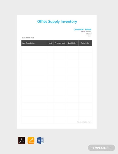12+ Supply Inventory Templates in Google Docs | Google Sheets | XLS ...