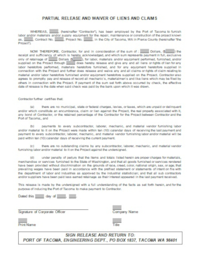 11+ Construction Release Form Templates - DOC, PDF