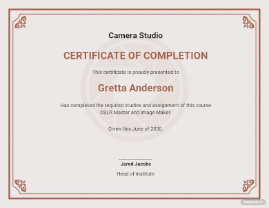 14+ Photography Certificate Templates - AI, InDesign, Word, PSD, Publisher