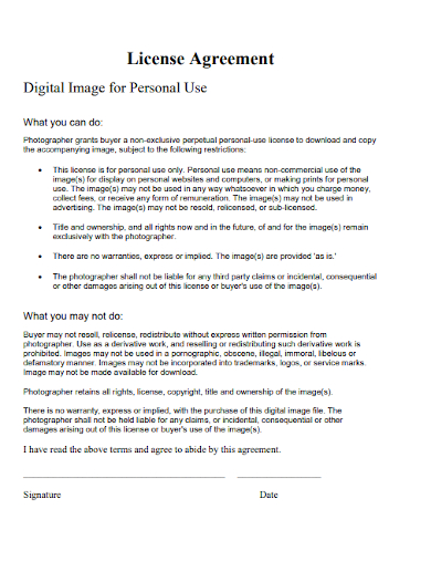 11+ Photography License Agreement Templates - PDF, Word, PSD, Pages ...