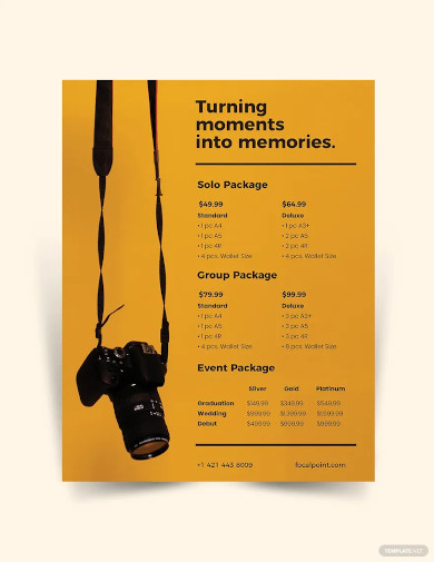 15+ Photography Price List Templates - Word, PDF, Publisher, PSD ...